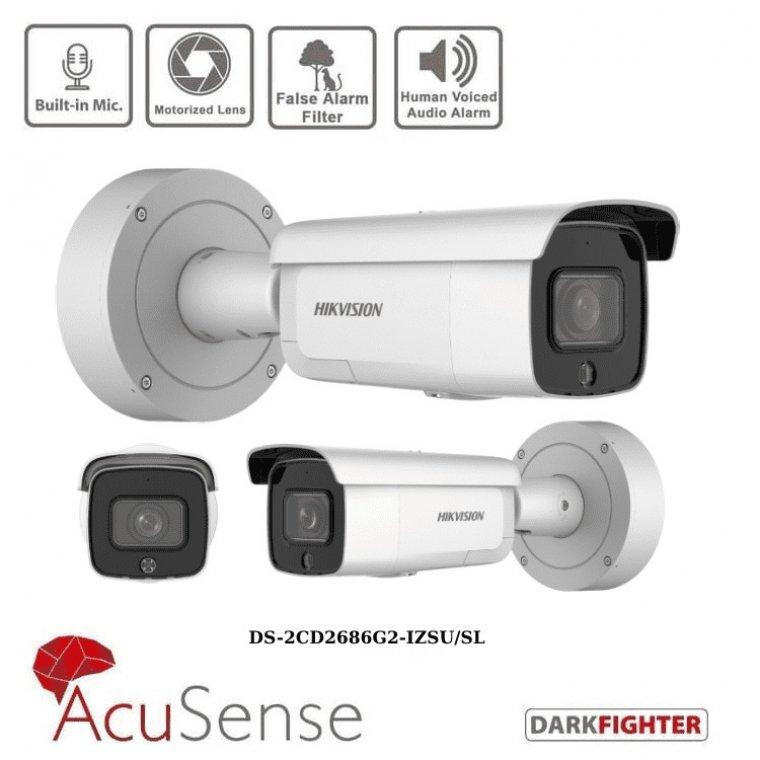 Camera IP AcuSense thân trụ 8MP HIKVISION DS-2CD2686G2-IZSU/SL